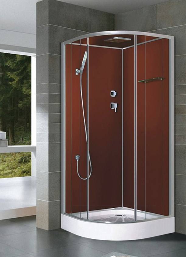 Cabine de douche intégrale avec hydrothérapie avec fonds colorés ...