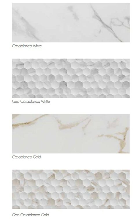 Carrelage mural marbré brillant grand format Série CASABLANCA EC ...